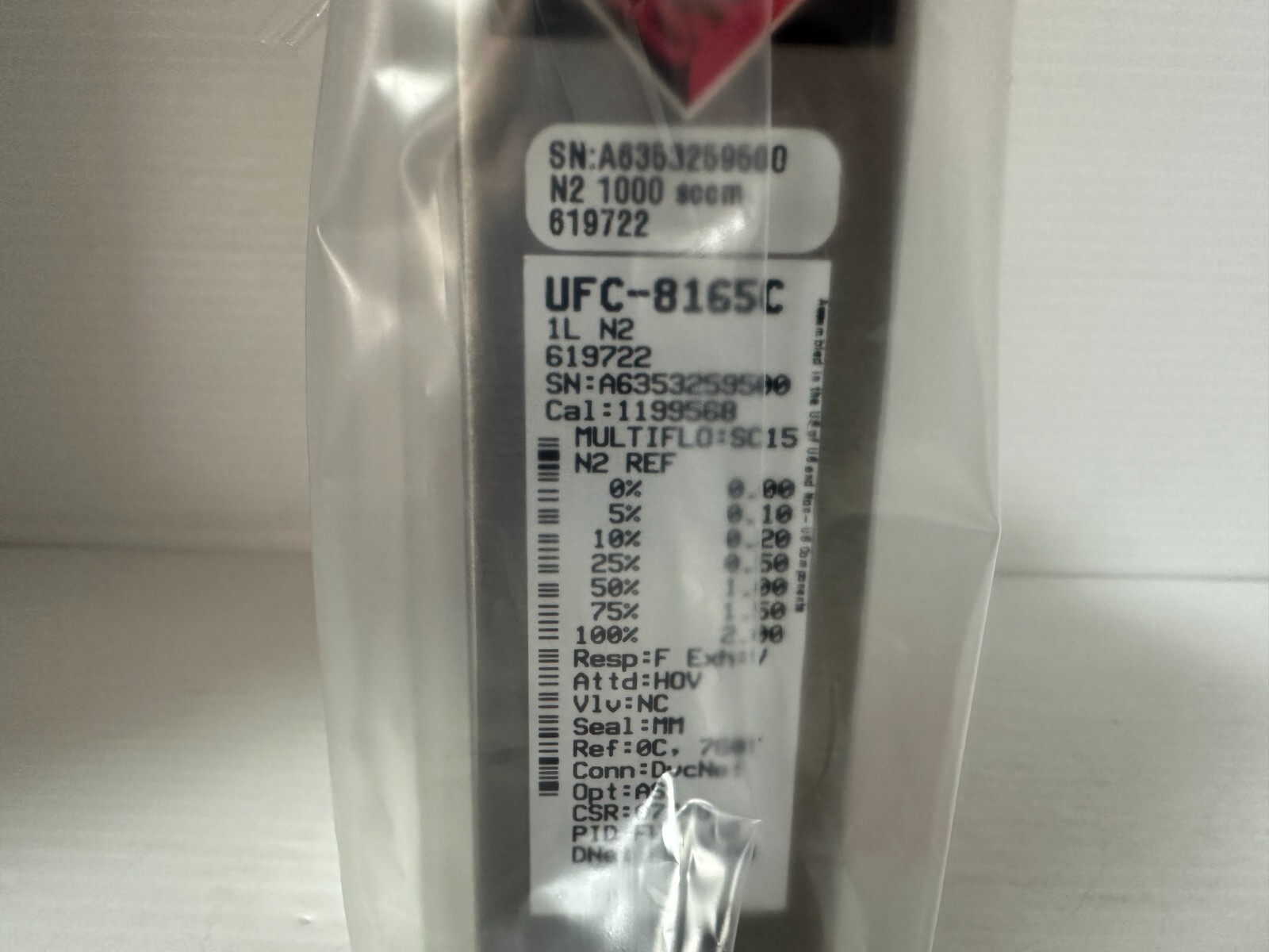 NEW UNIT CELERITY UFC-8165C MFC DEVICE NET 1L N2 1000SCCM 619722 S/N ...