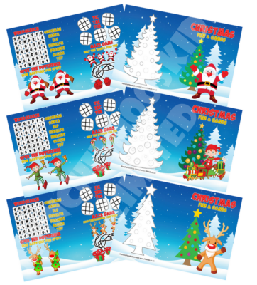 Pack of 12 - Christmas Fun and Games Activity Sheets - Party Bag Books ...