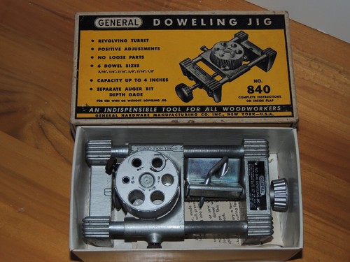 NOS! Vintage General Hardware Doweling Jig No. 840 Unused in Original ...