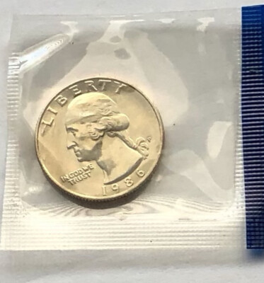 1986 P Washington Quarter Uncirculated 25c Coin in Mint Cello | eBay