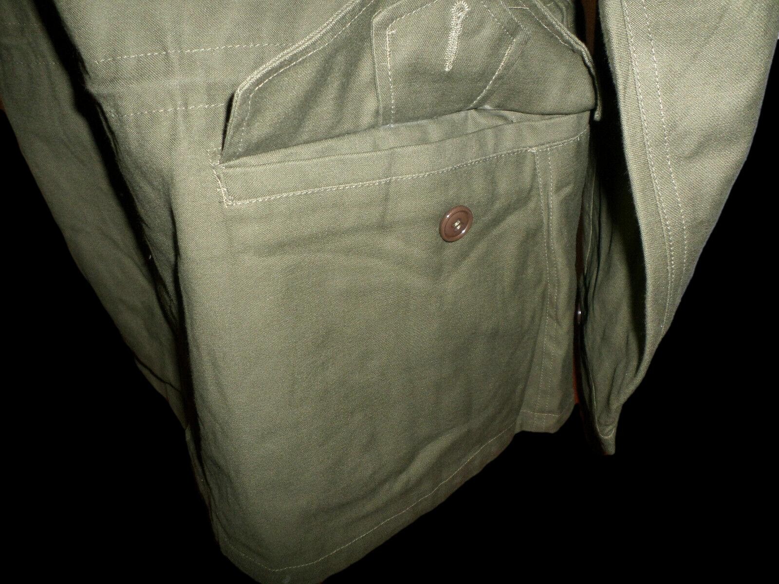 U.S MILITARY M43 FIELD JACKET M-1943 OD GREEN SIZE 50 XX LARGE WWII ...