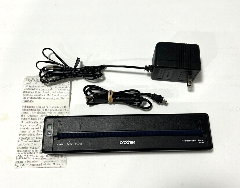 Brother Pocket Jet Portable Thermal Printer PJ-723 No Battery | eBay
