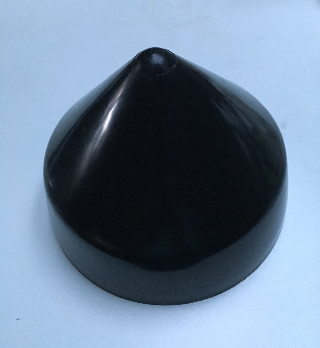 Marine Dock 7" Piling Cone Shaped Cap Boat Pylon Edge Post Head Black ...