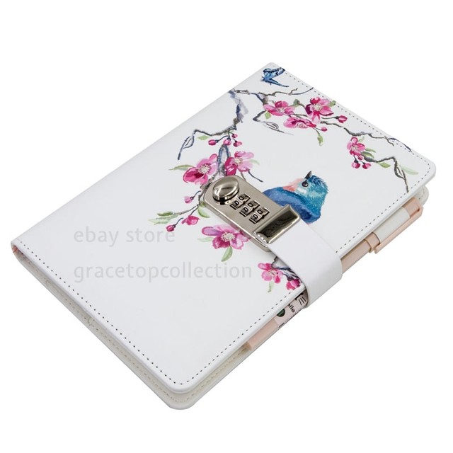 Cute Girls Secrect Diary With Lock and Pen A5 Leather Journal Lockable ...