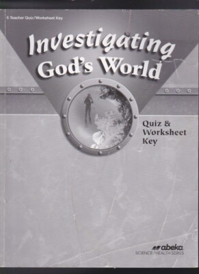 abeka Investigating God's TEACHER QUIZ/ WORKSHEET 2015 Paperback ...