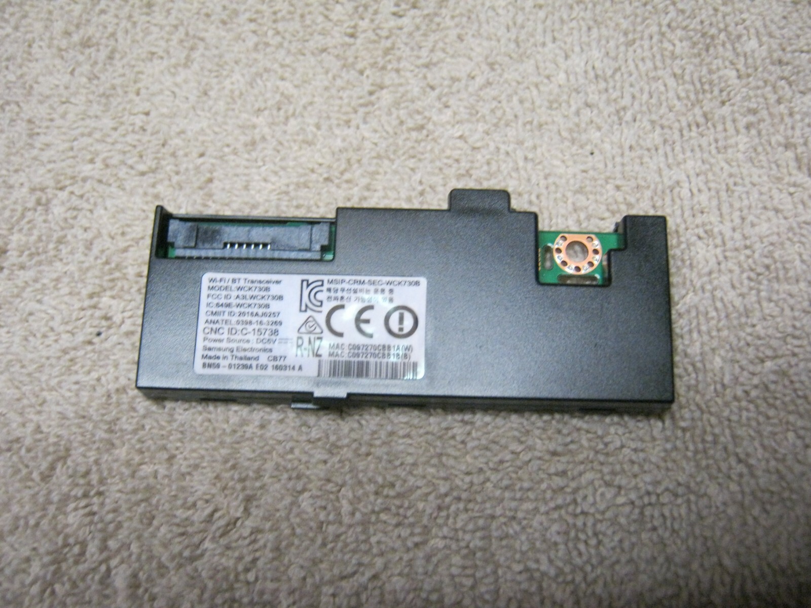 Samsung WCK730B P/N BN59-01239A WIFI Module, new!! | eBay