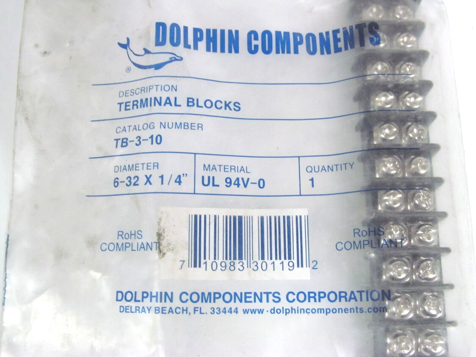 Dolphin TB-3-10 Double Row Terminal Blocks 10 Terminals + | eBay
