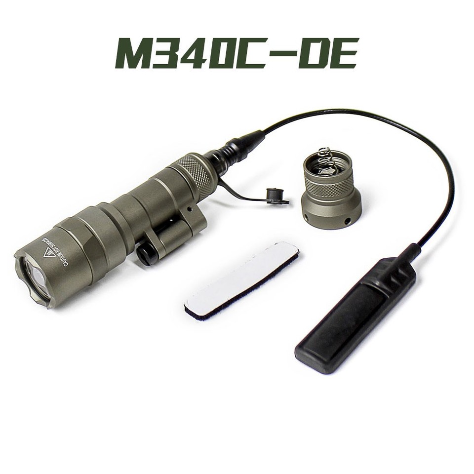 Tactical M340C Weapon Light LED 500 LM Picatinny Rail/ Remote Switch ...