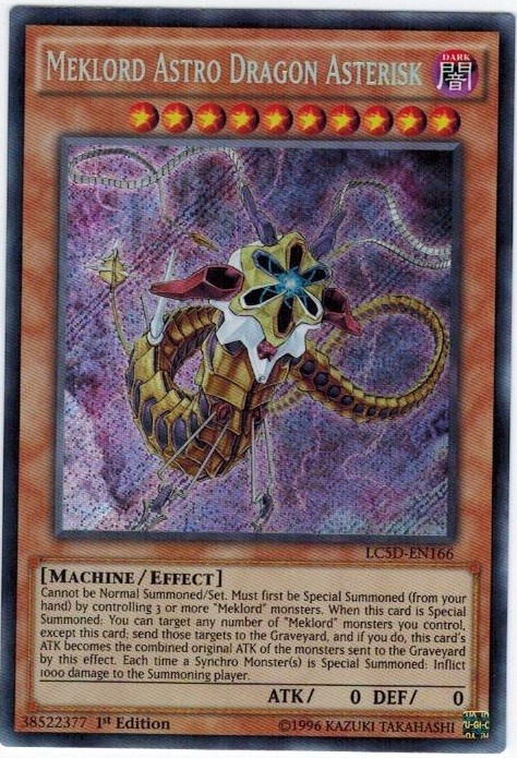 1 x Meklord Astro Dragon Asterisk - LC5D-EN166 - Secret Rare - 1st ...