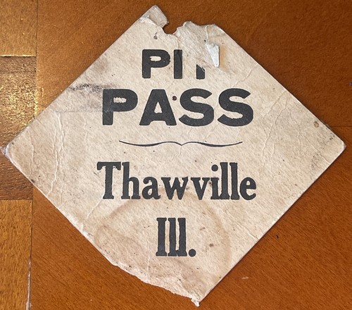 Vintage 1940s Dirt Track Race Pit Pass, Thawville Illinois | eBay