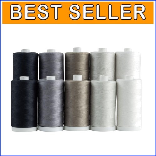 Crafting Essential: 10-Pack 1200 Yard Cotton Thread Spools in ...
