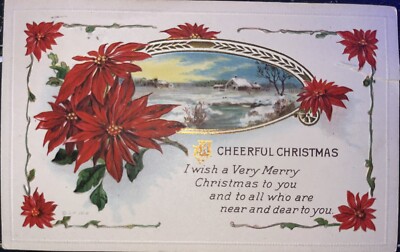 A Cheerful Christmas Greetings Postcard Logan Iowa IA Postcard Winter w ...