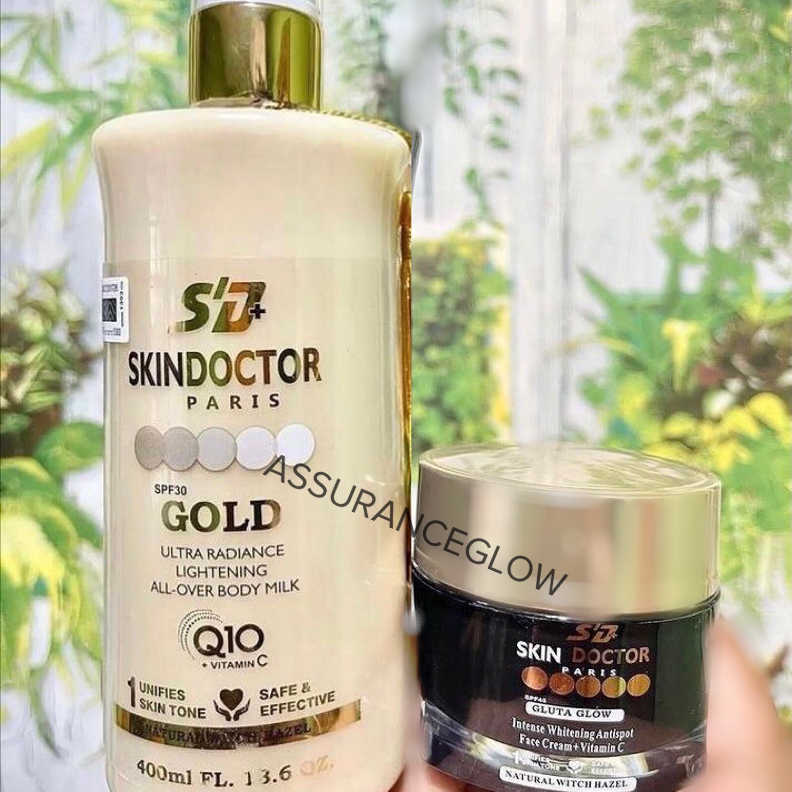 Skin Doctor Gold Skin Whitening Lotion Body Milk + Gluta Face Cream ...