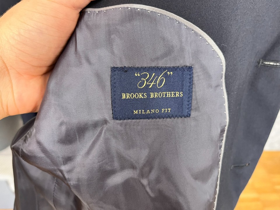 Brooks Brothers Dark Blue Wool Milano Fit 2 Piece Formal Suit US48 EU60 ...