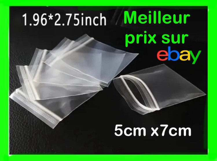 Sachets pochettes ZIP Transparent pochon sachet 5x7 Cm Par X 100 | eBay