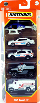 2024 Matchbox MBX Rescue III 🚔 POLICE 5-Pack | Ford Police Interceptor ...