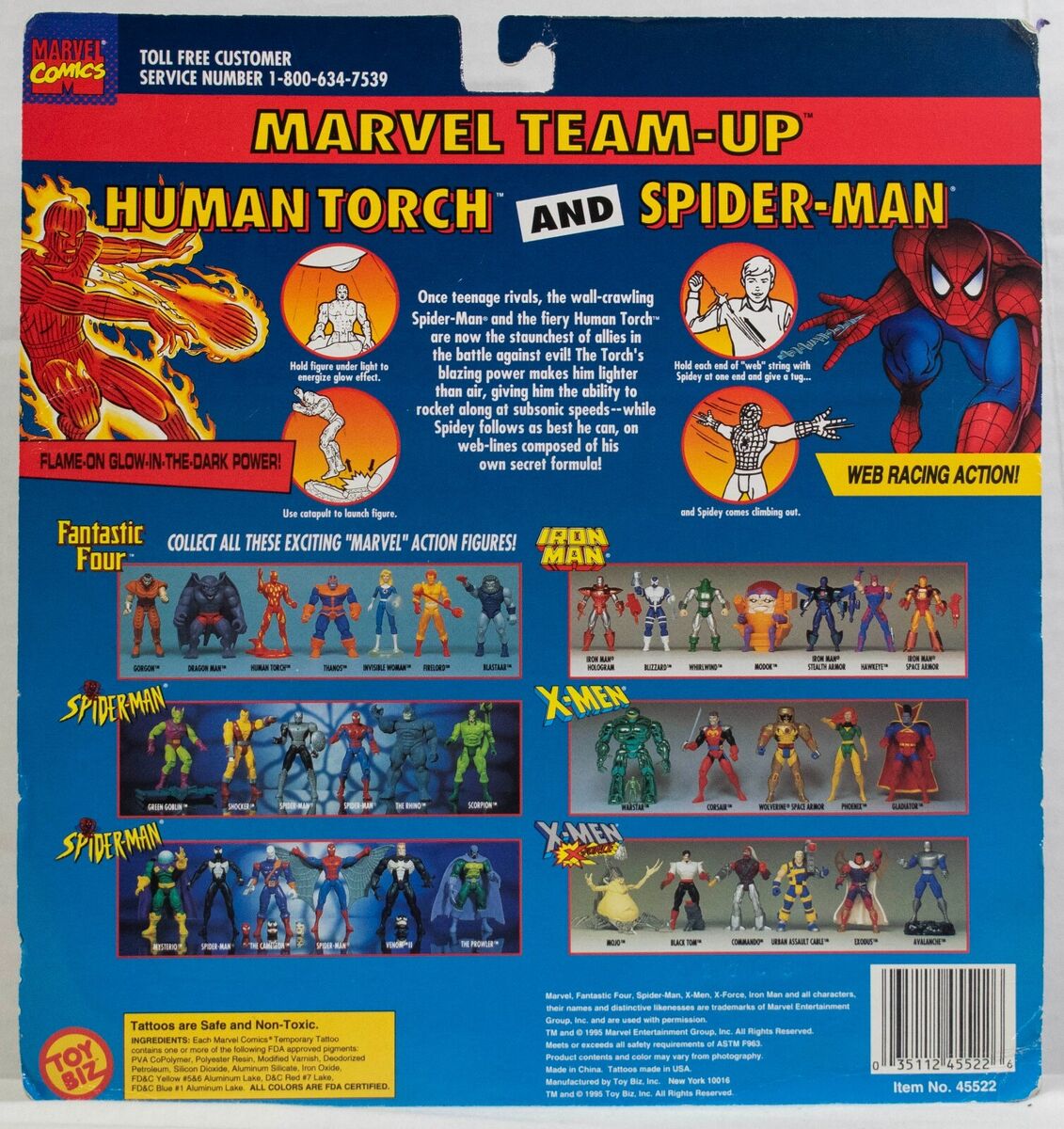 Human Torch Spider-Man Action Figure Set Marvel Team Up K Human Torch Spider-Man Action Figure Set Marvel Team Up K