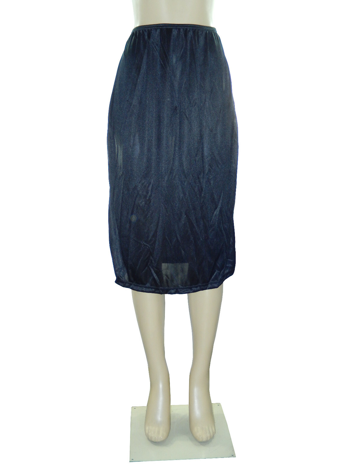 NWT 29" Length Women Plain Long Half Slip Ladies 100% Polyester Size M ...