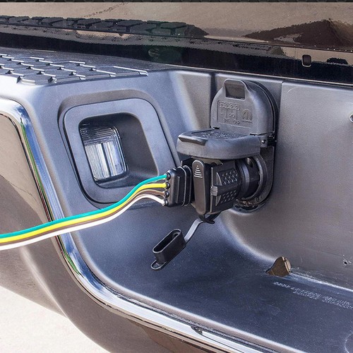 Trailer Brake Harness Towing 7-Pin Round/4-Pin Flat Plug Connector ...