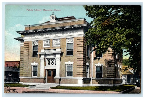 c1910 Public Library Macomb Illinois IL Antique Unposted Postcard | eBay