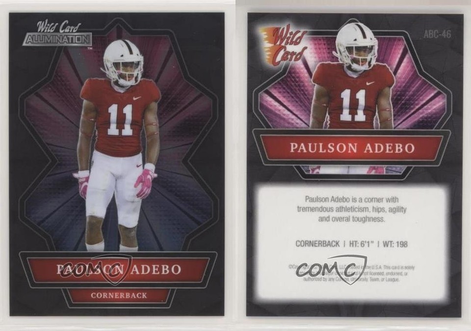 2021 Wild Card Alumination Black Paulson Adebo #ABC-46 2qw | eBay