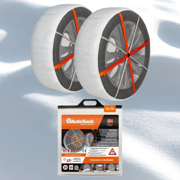 AL79 AUTO SOCK SNOW TIRE CHAIN ALTERNATIVE TRACTION SET 22.5 ...