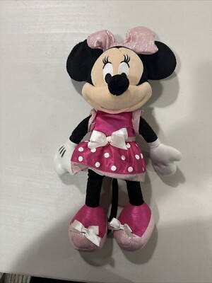 Disney Just Play MINNIE MOUSE Light Up Bow Talking Singing Plush Doll ...