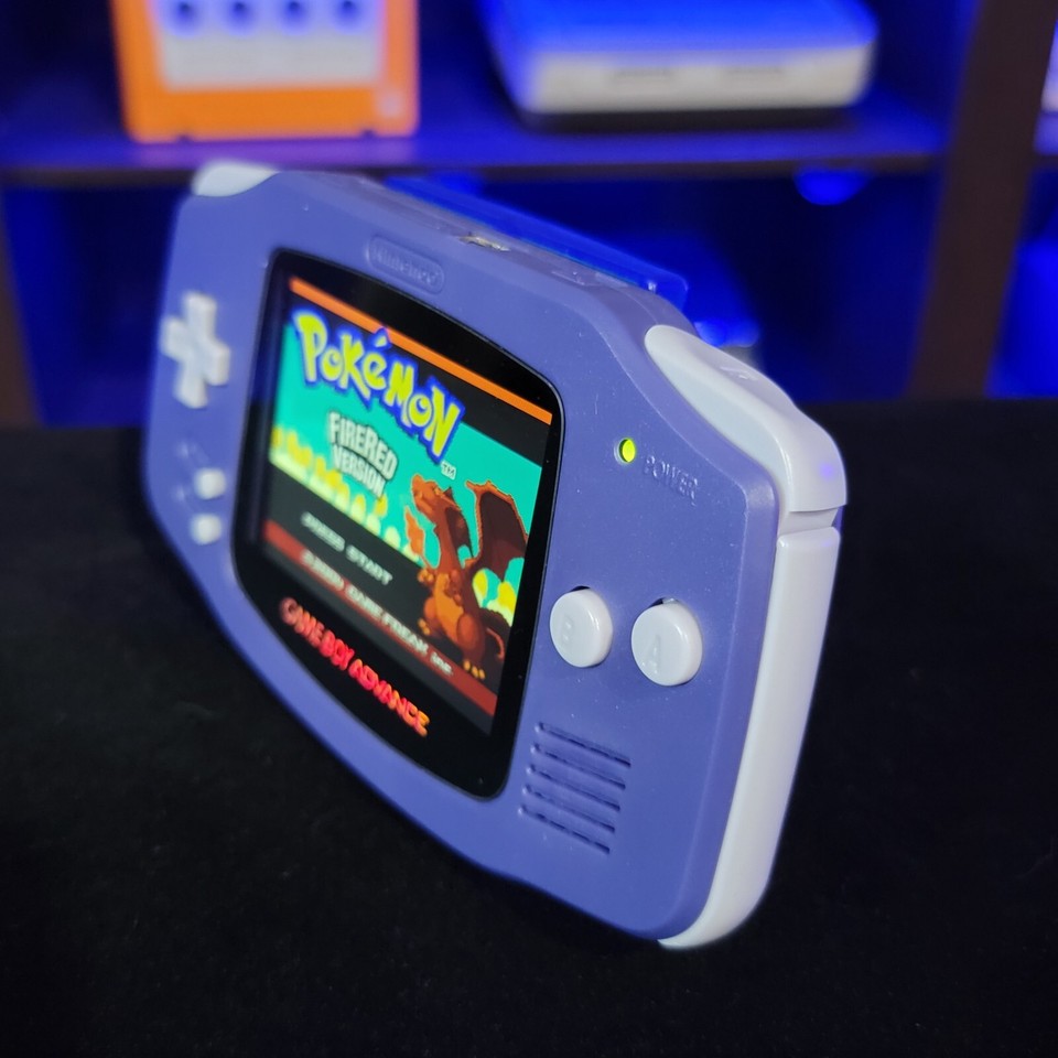 Indigo Game Boy Advance GBA Console with iPS V5 Backlit LCD Console ...