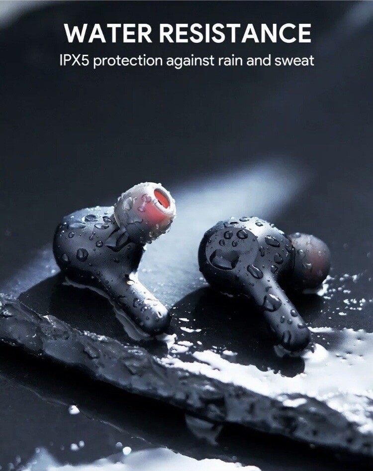 AUKEY Black True Wireless Earbuds EP-T25 Bluetooth 5.0 IPX5 Water ...