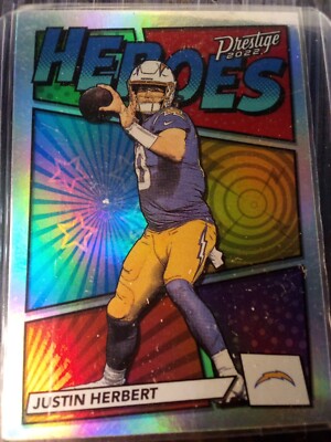 Justin Herbert Heroes Insert HOLO SP H-3 2022 Panini Prestige Football ...