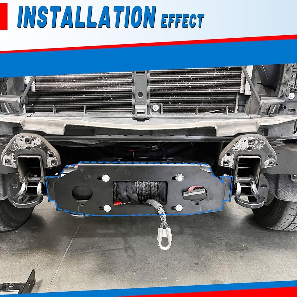 Black For 2019-2026 Chevy Silverado 1500 Front Bumper Hidden Winch ...