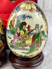 Yin Lin Arts Treasures Of China Porcelain Eggs On Wooden Stands | eBay