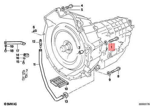 BMW Genuine OEM Torx bolt Transmission gearbox mounting 23001222893 | eBay