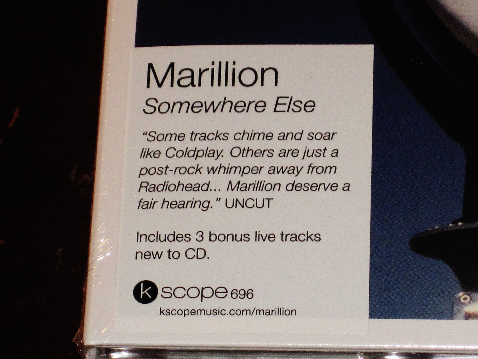 Marillion: Somewhere Else CD 2007 Intact / KScope Music EU KSCOPE696 ...