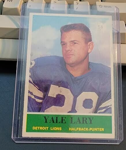 1964 Philadelphia Yale Lary Detroit Lions #62 EX-MT | eBay