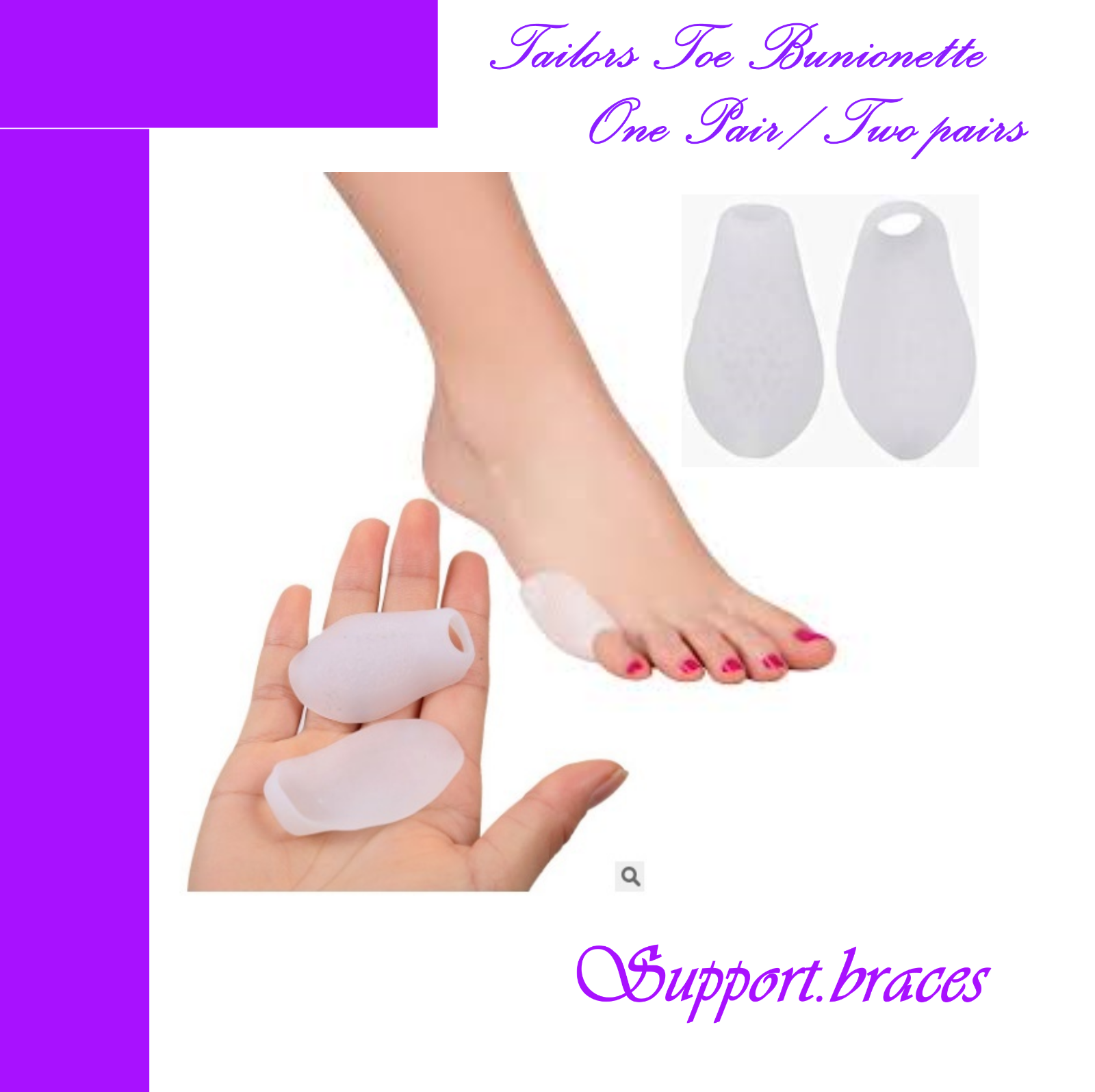 Bunionette Tailors Toe Little Toe Corn Bunion Pain Guard Support ...