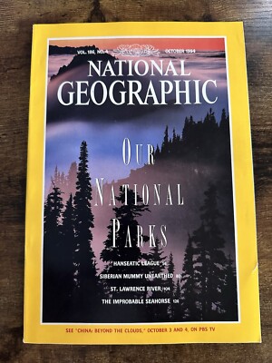Vintage October 1994 National Geographic Journal Magazine Paperback ...