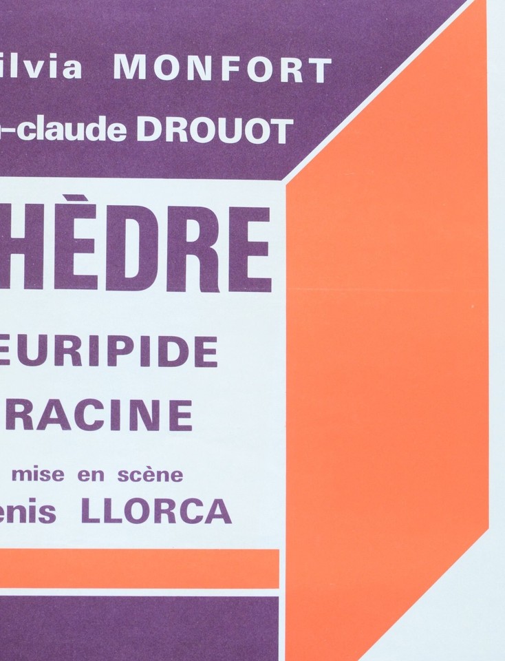 PHEDRE EURIPIDE RACINE DENIS LLORCA POSTER THEATRE CARRE THORIGNY PARIS ...