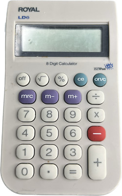 ROYAL EZ VUE CALCULATOR VINTAGE LD6 MADE IN THAILAND | eBay