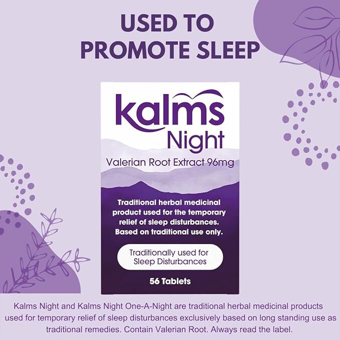 Kalms Night, 56 Tablets - Traditional Herbal Medicinal Product Used for ...