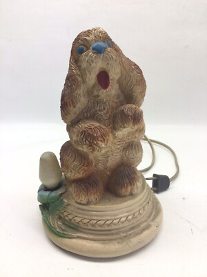 Vintage 1946 Melillo Studios NY Cocker Spaniel Dog Chalkware Lamp | eBay