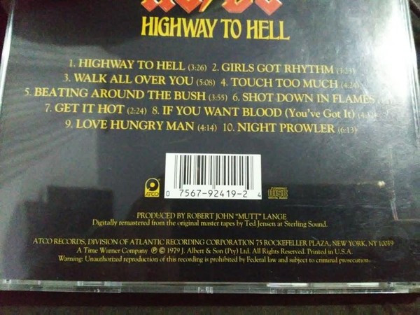 AC/DC - Highway To Hell - (CD, Album, Reissue, Remastered, Stereo) (Very Good Pl | eBay