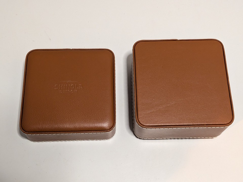 Shinola Detroit Brown Leather Watch Box Case For Single Watch ...