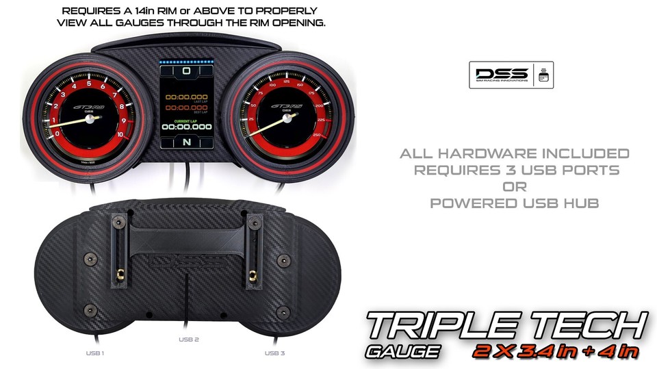 Sim Racing Dashboard DDU | Dual or Triple Screen Gauge Touch Screen ...