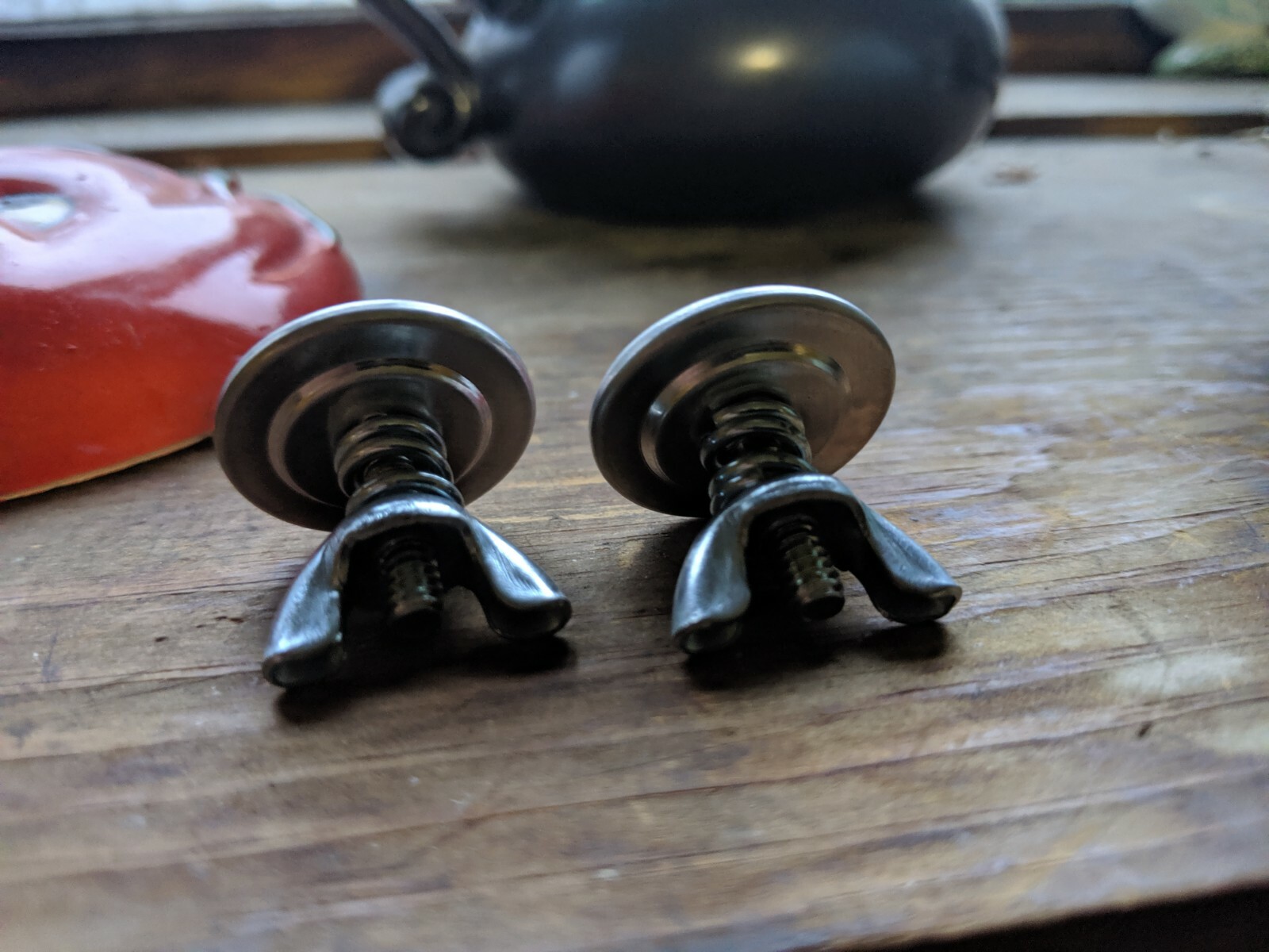 Pair of 1" Jewel Red Reflectors with wingnut & spring | eBay