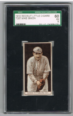 1912 T207 MIKE SIMON *SGC 60 (5)* *PIRATES CATCHER* *RECRUIT LITTLE ...