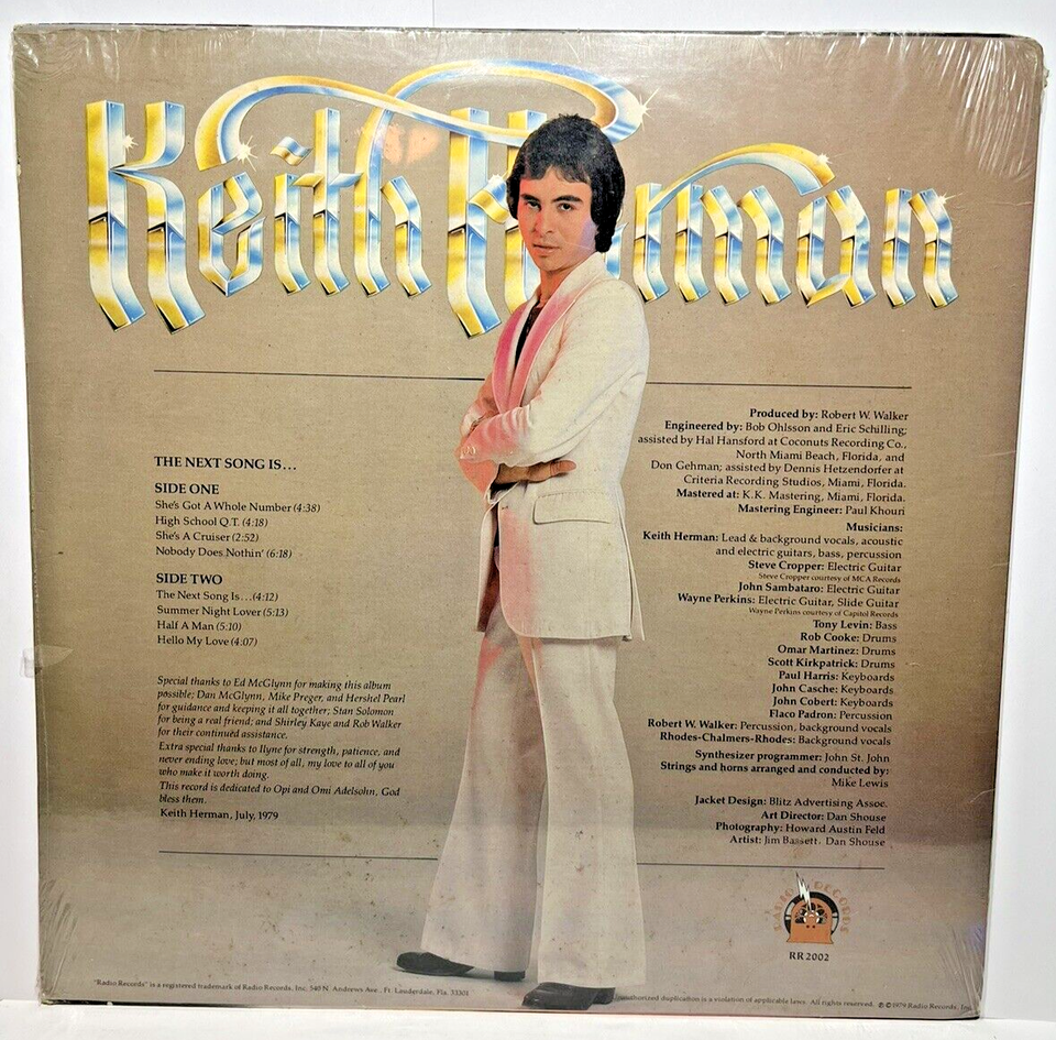 KEITH HERMAN * The Next Song Is...- SEALED 1979 LP Vinyl Record ...