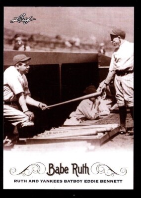 BABE RUTH NEW YORK YANKEES HOF GLOSSY SP 2016 LEAF BABE RUTH COLLECTION ...