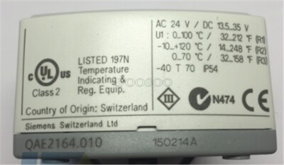 1Pc Siemens 100Mm Water Pipe Immersion Type Temperature Sensor QAE2164 ...