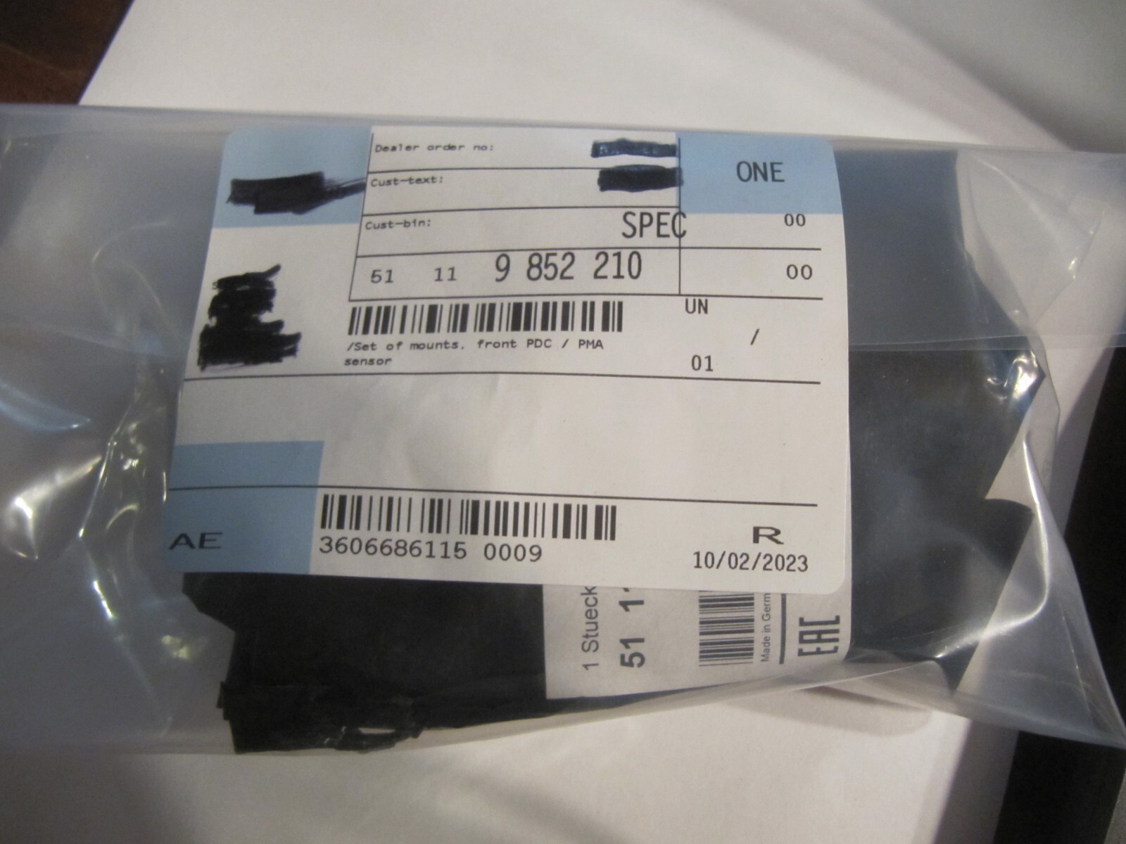 New Genuine BMW Set Of Mounts Front Pdc P 511270 OE 51119852210 | eBay